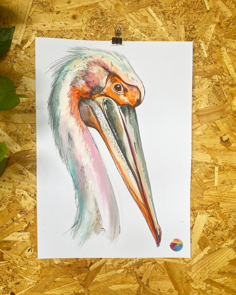ROSÈ PELICAN ORIGINAL SKETCH – Sophie Long